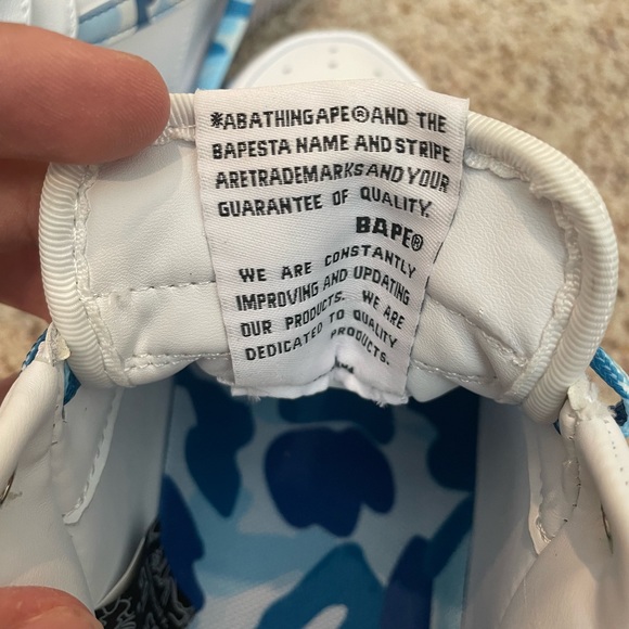 Bape | Shoes | Bape Sta Low White Abc Camo Blue 22 Size 105m | Poshmark